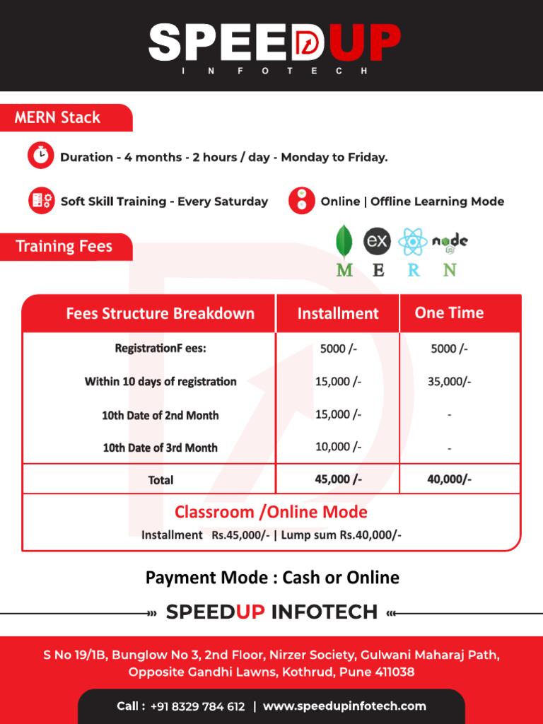 MERN Stack Fees - Structure (1) - 2 | PDF