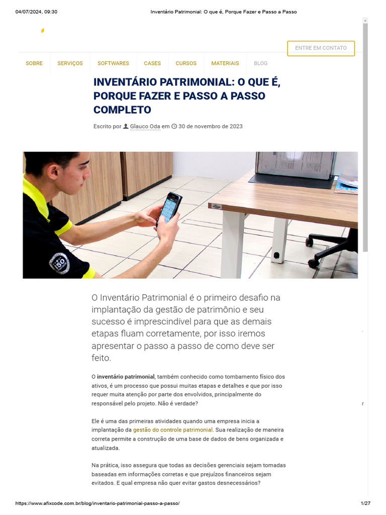 Inventário Patrimonial - O Que É, Porque Fazer e Passo A Passo | PDF ...