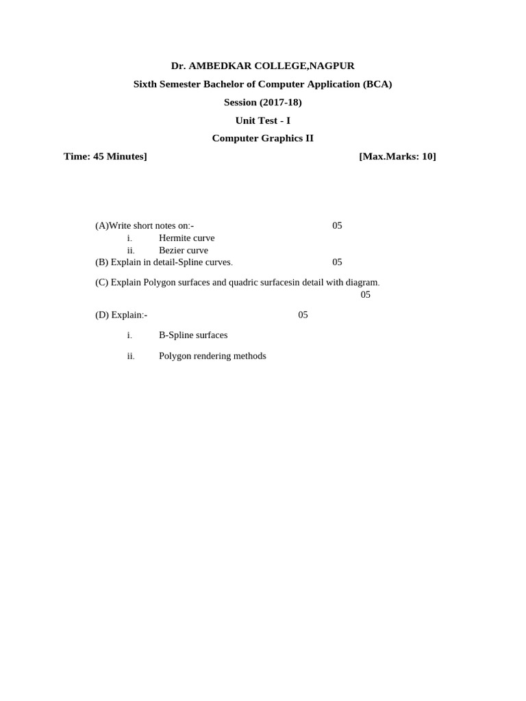Cg2 Unit Test 1 2024 | PDF