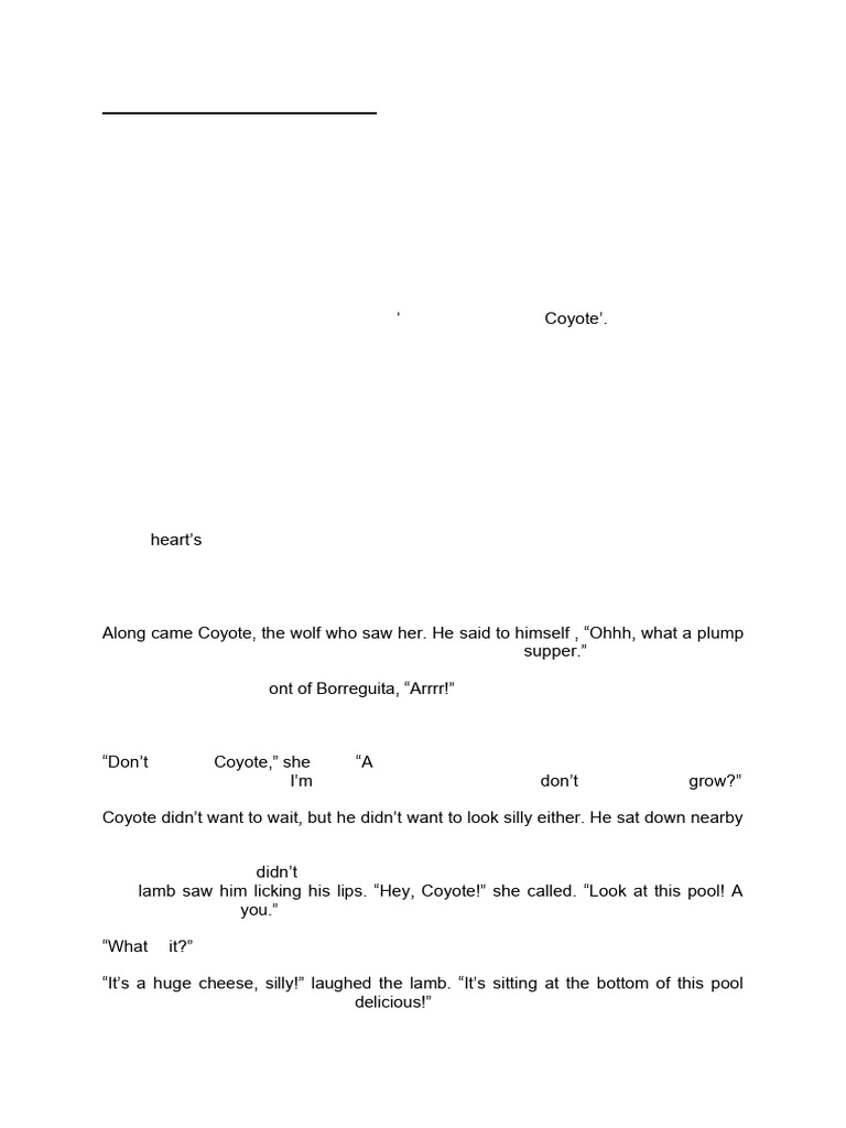 Borreguita Outsmarts the Coyote | PDF