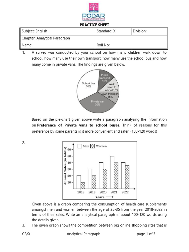 Analytical Paragraph Writing Practice | PDF | Leadership | Learning