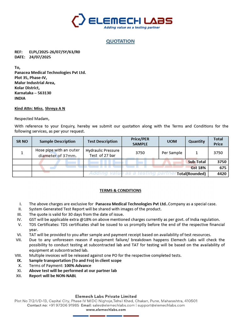 Panacea Medical Technologies PVT Ltd. | PDF