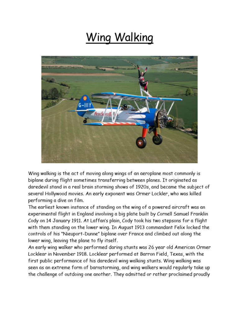 Wing Walking Experiences in the UK | PDF | Aviation | General Aviation