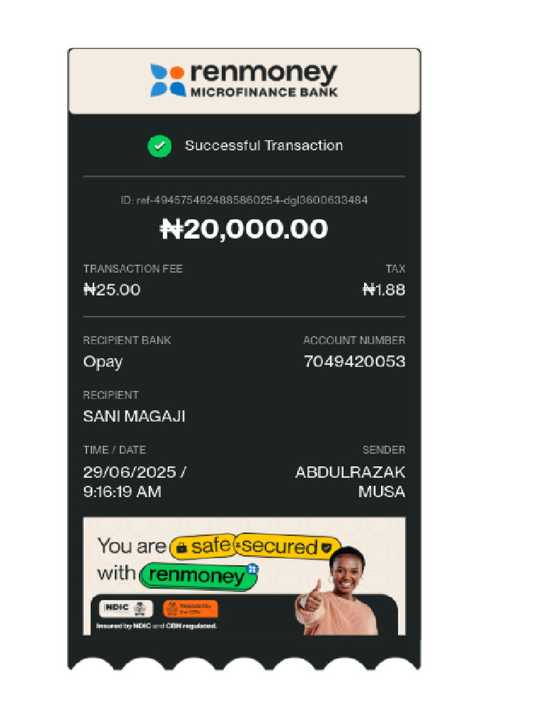 Renmoney Receipt 481079 | PDF
