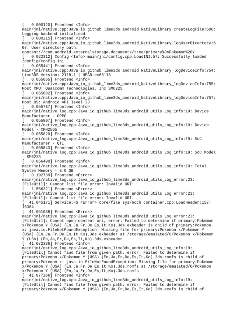 lime3ds_log | PDF | Computer Architecture | Computing