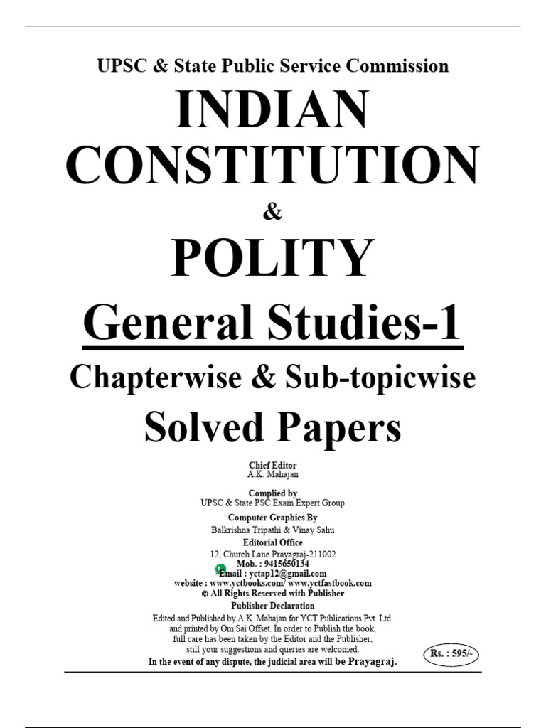 All India Pcs Indian Constitution & Polity General Studies @dev | PDF ...