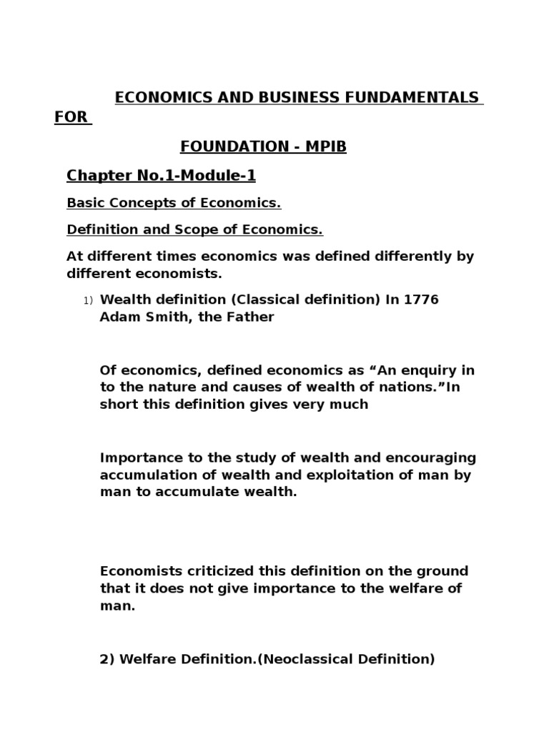 Foundation Economics. | PDF | Macroeconomics | Economics