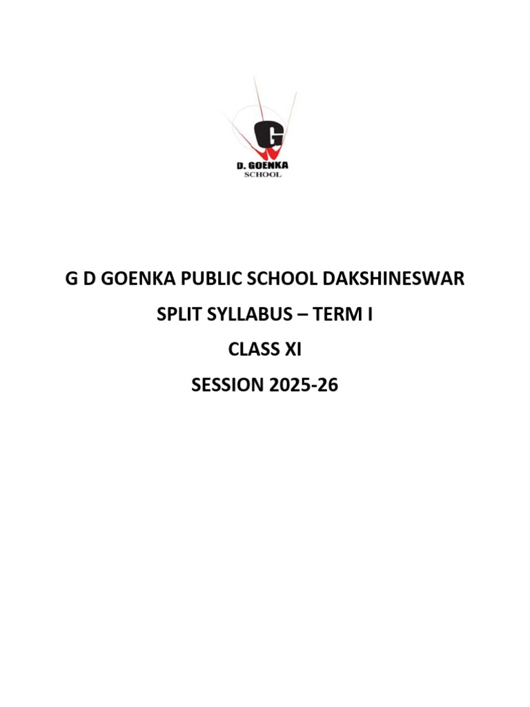 Split Syllabus Class 11 Term 1 | PDF | Function (Mathematics) | Mathematical Relations