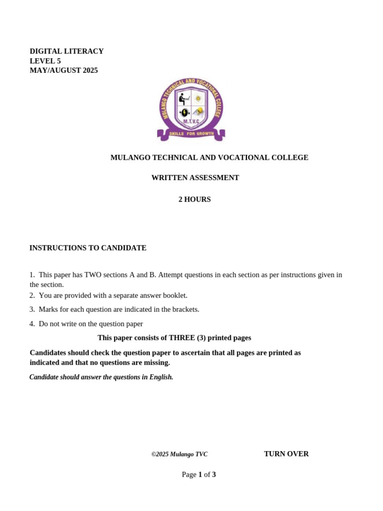 DL EXAM THEORY Aug2025 lv5 | PDF | Spreadsheet | Computing