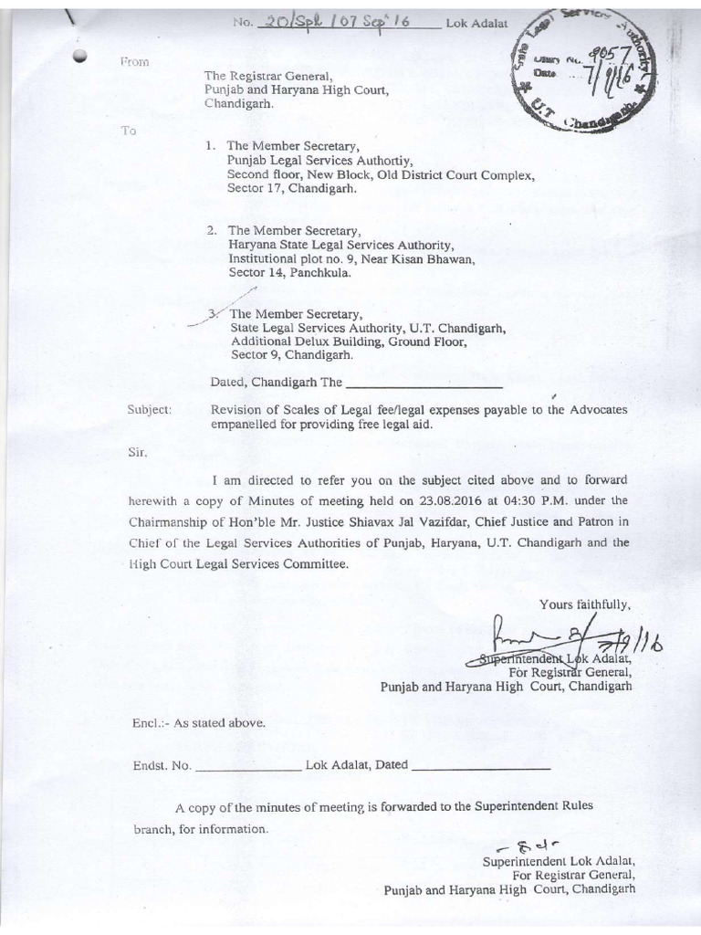 Revised Lawyer Fee Chart | PDF