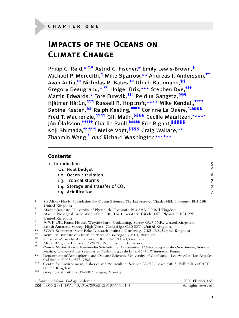 Impacts of The Oceans On Climate Change | PDF | Climate Change | Oceans