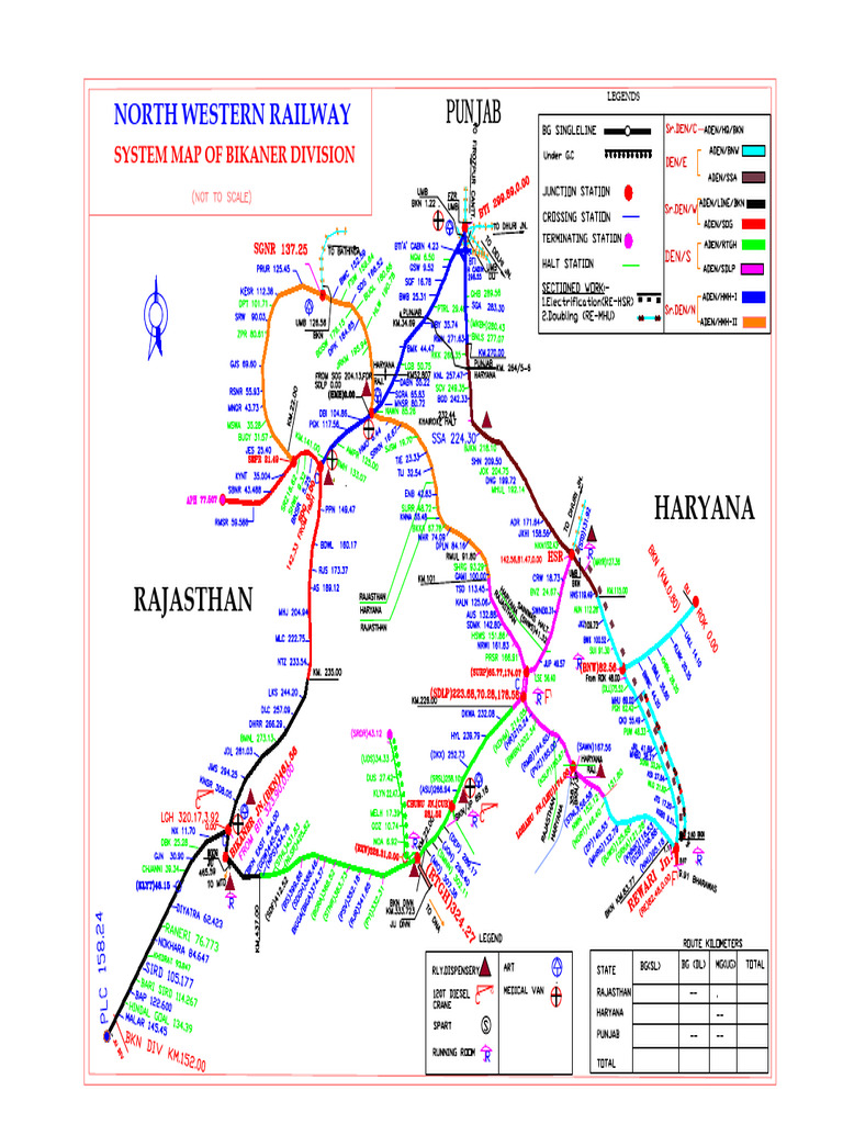 Bikaner Division Railway System Map | PDF