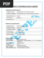 Company Information Sheet (CIS) Form | PDF