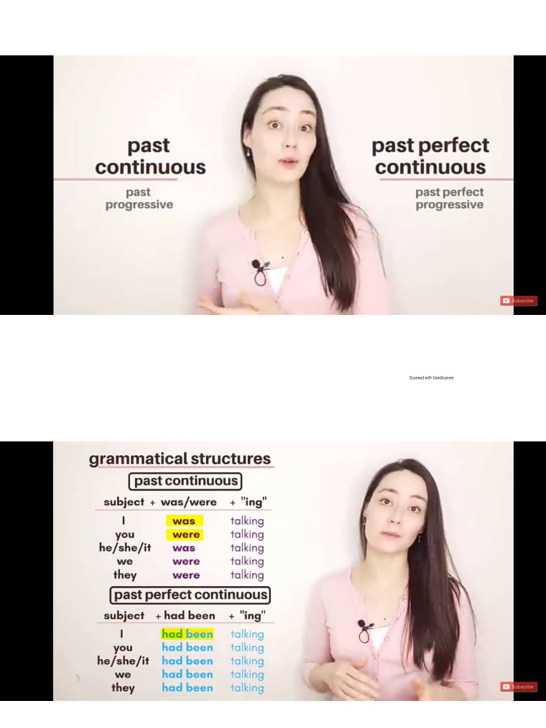 Past Continuous and Past Perfect Continuous Tenses | PDF