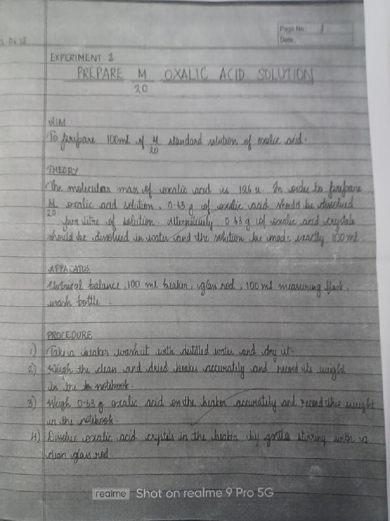Chemistry Record (Experiment 1) | PDF