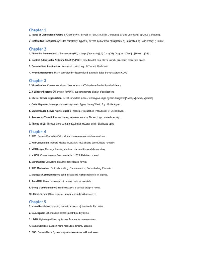 Overview of Distributed Systems Concepts | PDF | Thread (Computing ...
