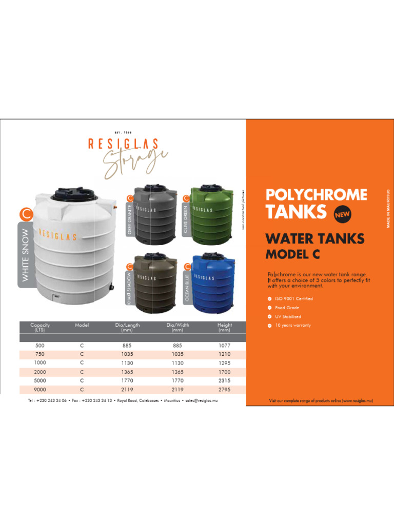 Polychrome Water Tanks Model C | PDF