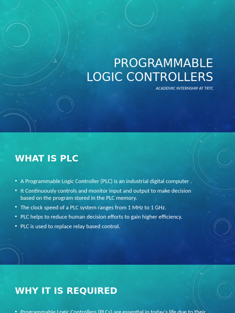 Presentation On PROGRAMMABLE LOGIC CONTROLLER | PDF | Programmable Logic Controller ...