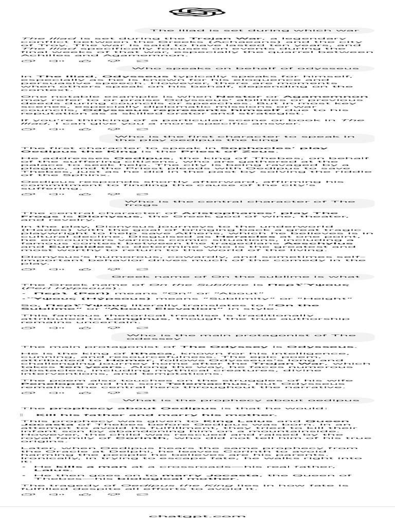 Trojan War in Iliad | PDF