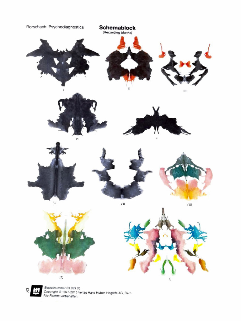 Rorschach Recording Sheet | PDF