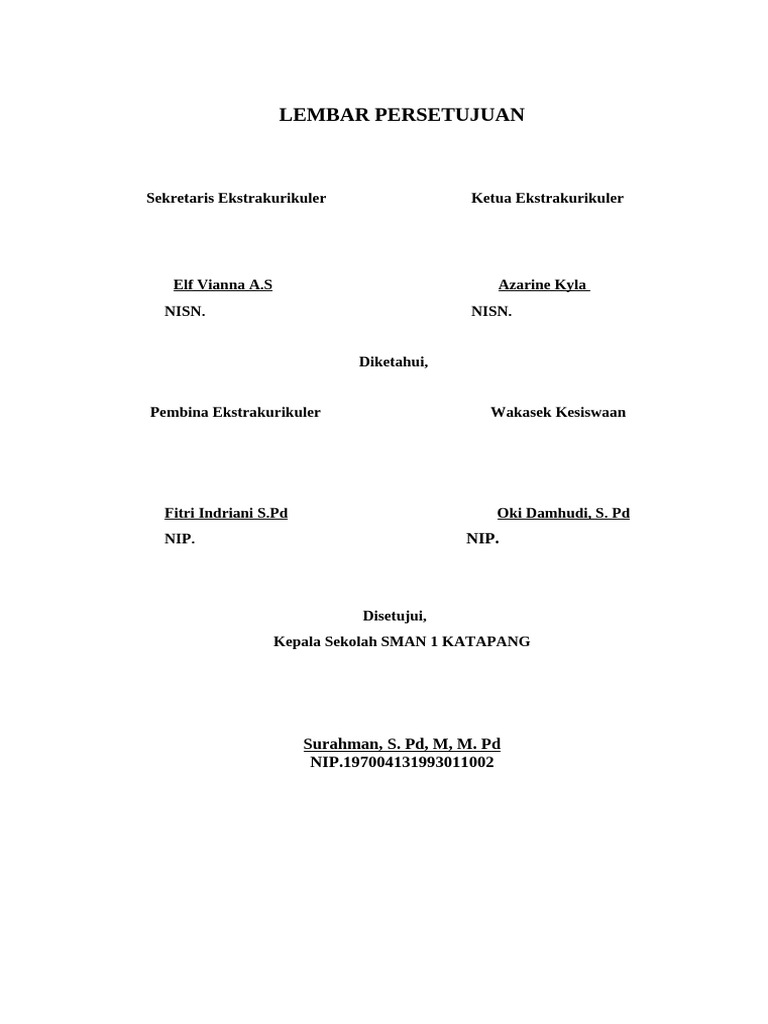 Lembar Persetujuan | PDF