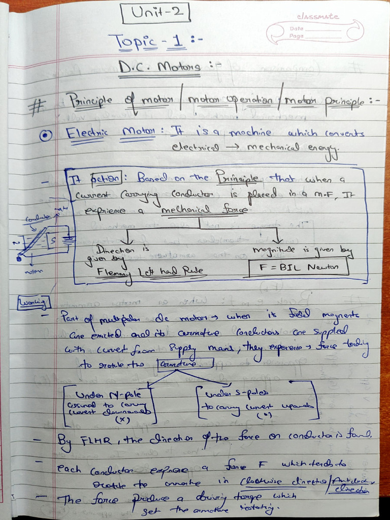Notes - DC Motor | PDF