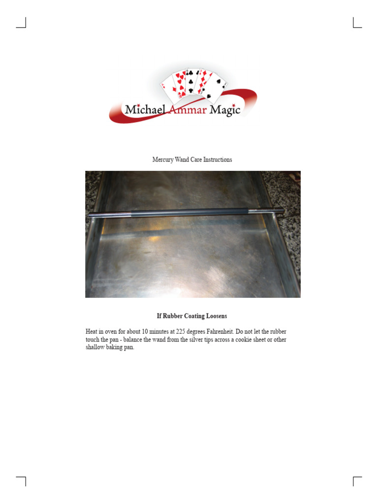 Mercury Wand Rubber Coating Care | PDF