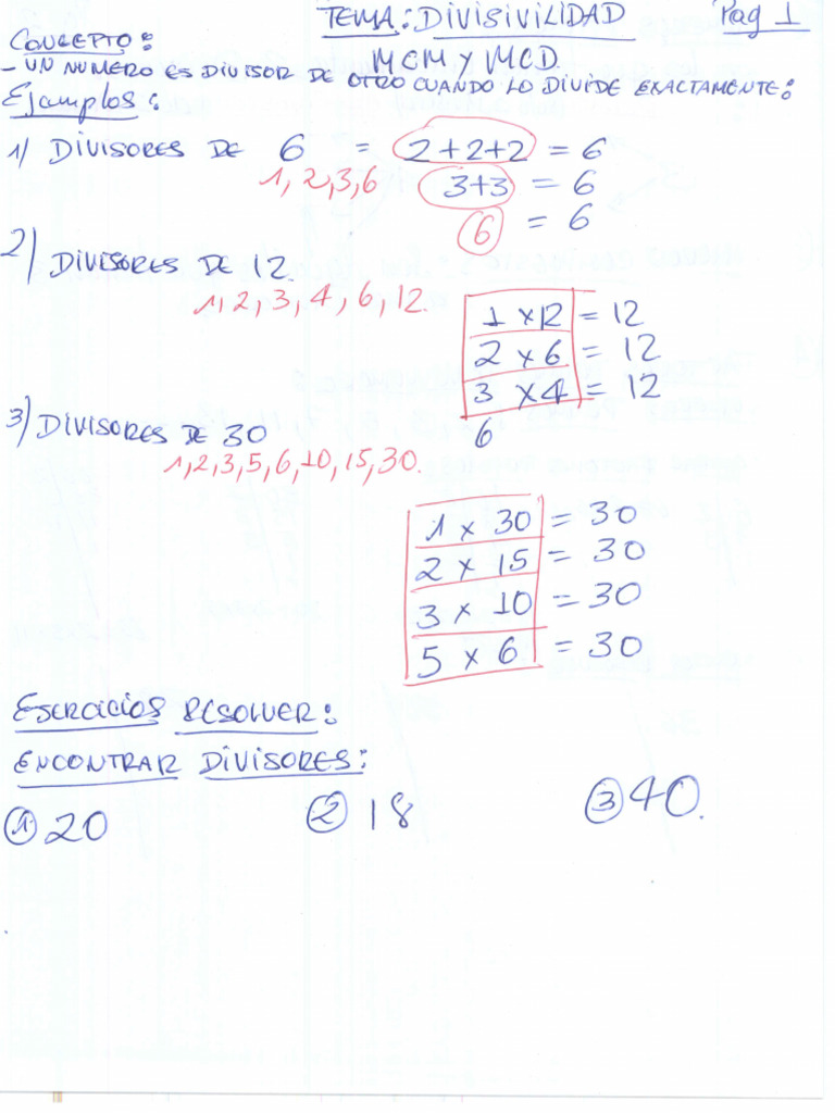 Criterios de Divisibilidad MCM y MCD | PDF