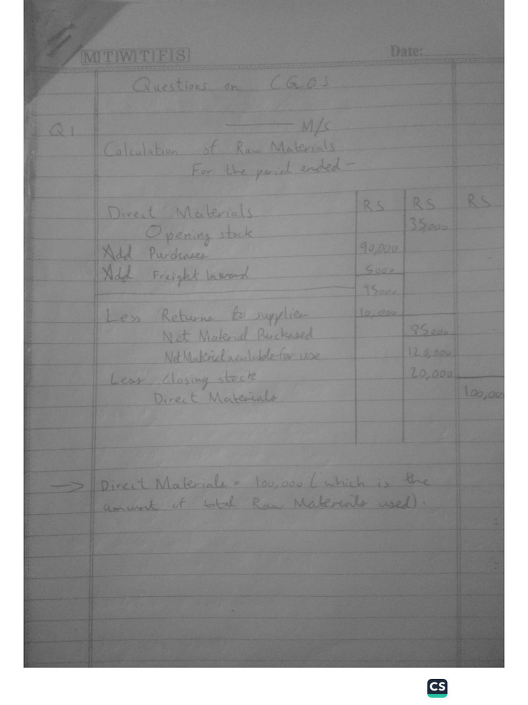 CGS Questions 1-10 | PDF