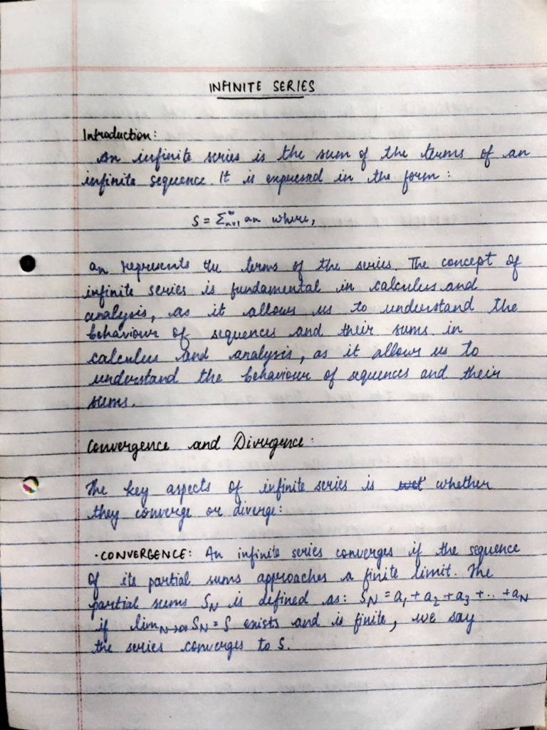 Infinite Series Elementry Real Analysis | PDF