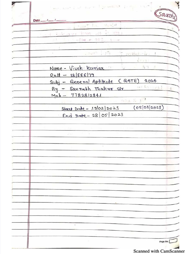 PDF Gate Apti 2024 Saurabh Thakur Sir Vivek - Compress | PDF