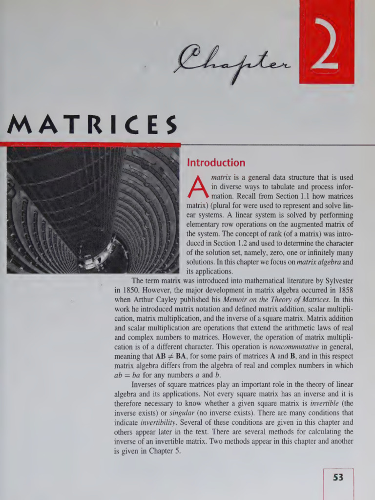 Matrix Algebra Fundamentals | PDF | Matrix (Mathematics) | Algebra