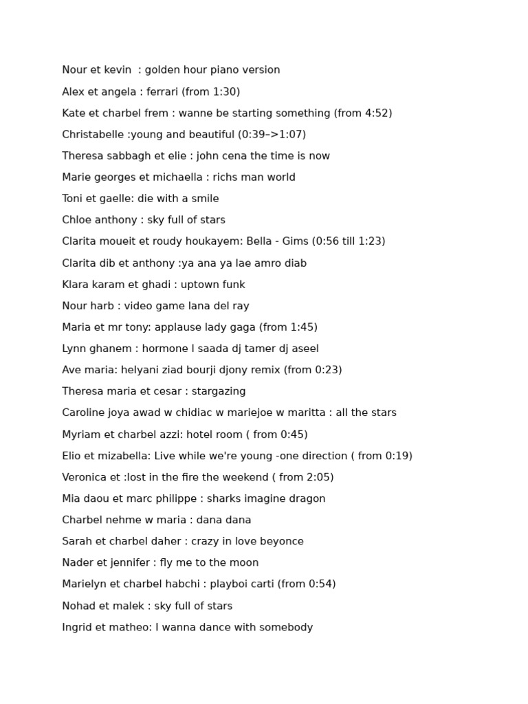 Prom Songs | PDF