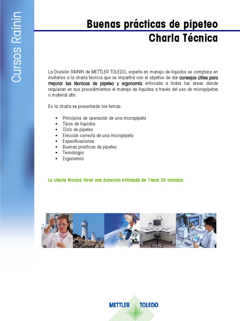 Charla Técnica: Buenas Prácticas de Pipeteo | PDF