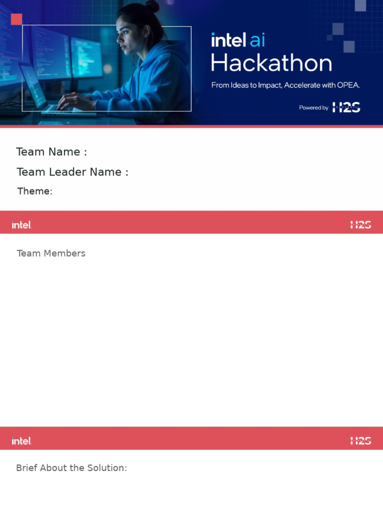 Intel AI Hackathon - Idea Submission Template | PDF
