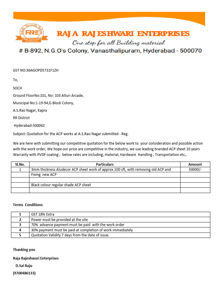 Soch Quotation | PDF