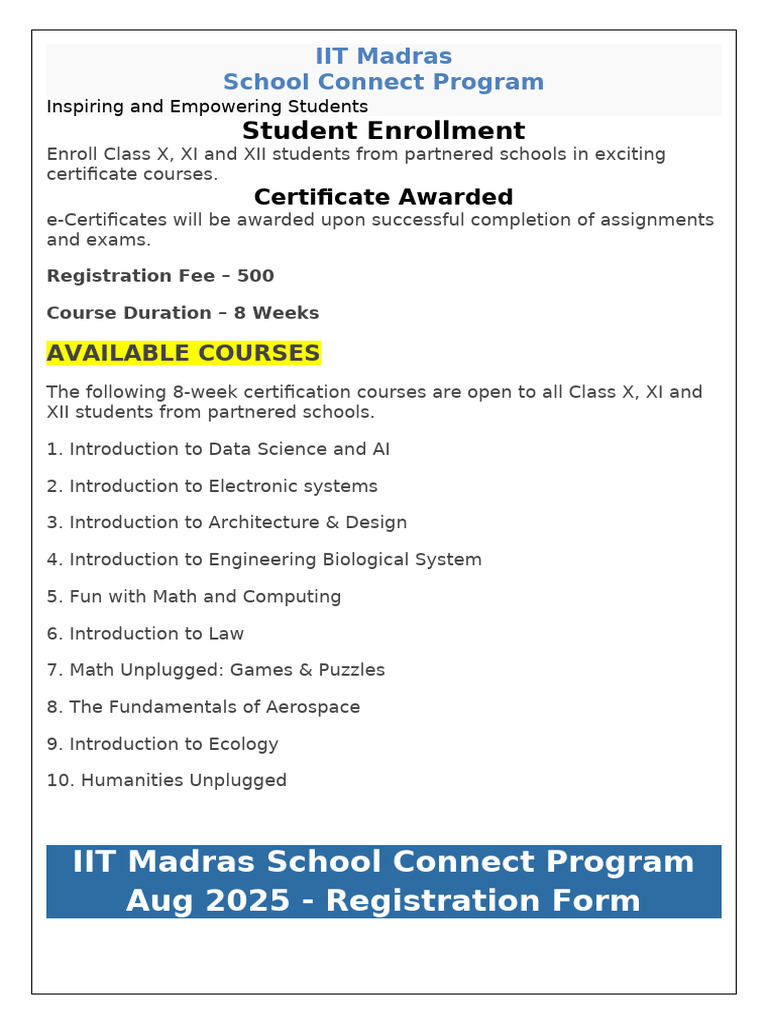 IIT Madras | PDF