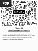Class 12 Physics: Semiconductor Notes | PDF | Semiconductors | P–N Junction