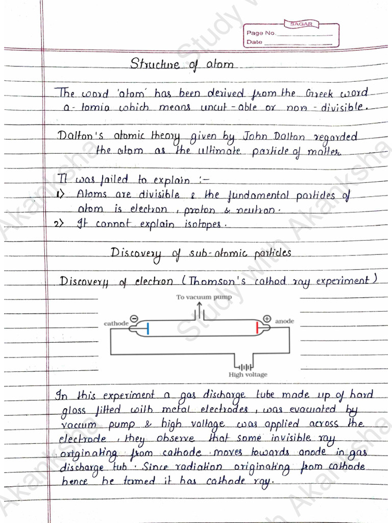 Structure of Atom 2 | PDF