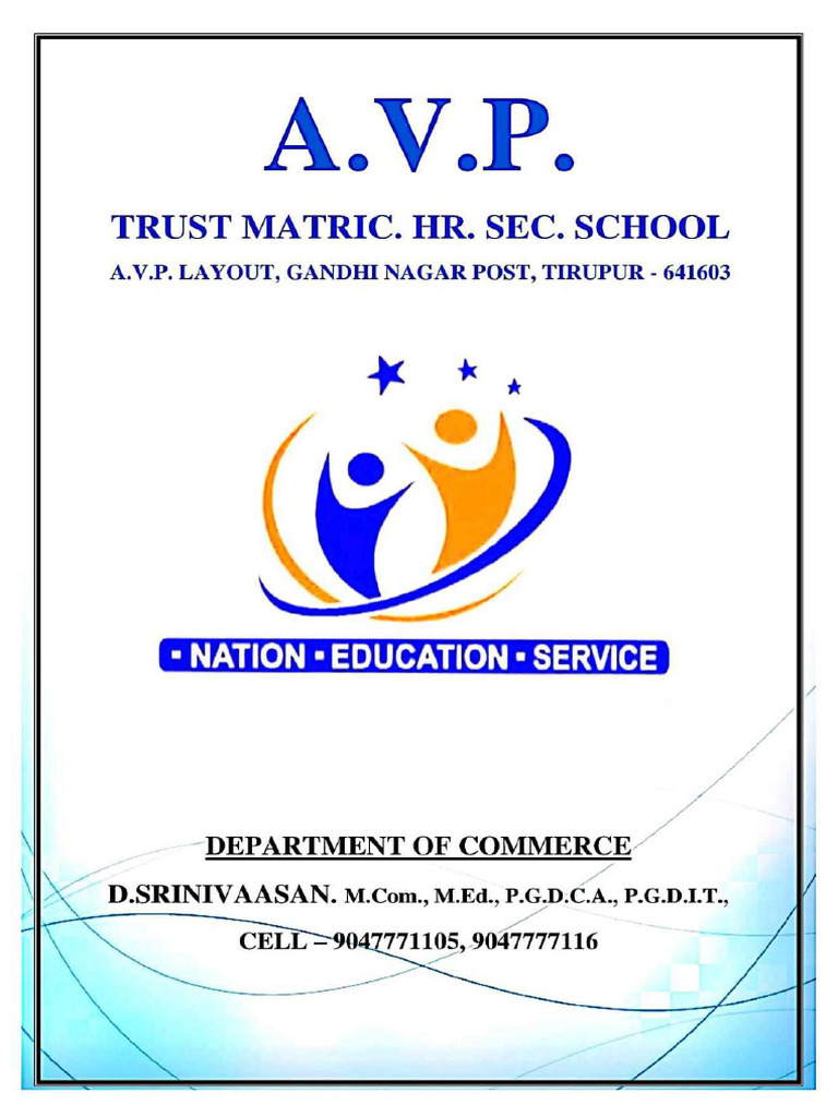 Namma Kalvi 12th Accountancy Unit 1 Study Material EM 221038 | PDF