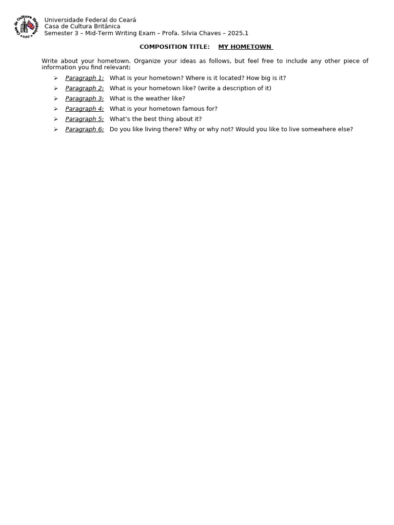 S3 Composition Mid-Term 25.1 | PDF