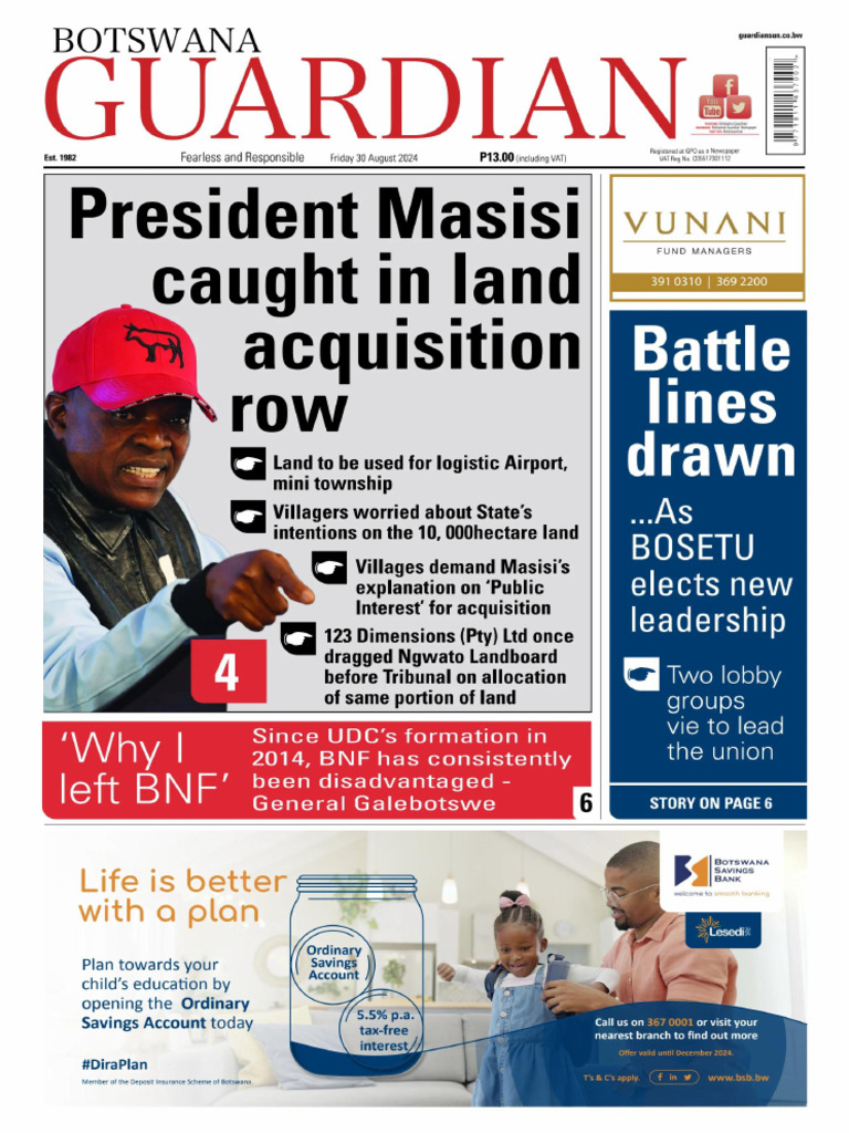 Botswana Guardian - 30 August 2024 - Botswana Guardian | PDF