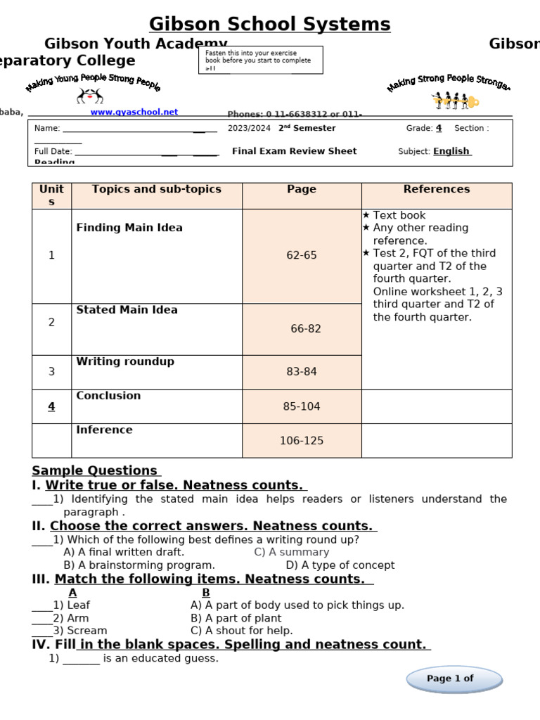 Grade 4 Reading Fers q4 b24 B Editing | PDF