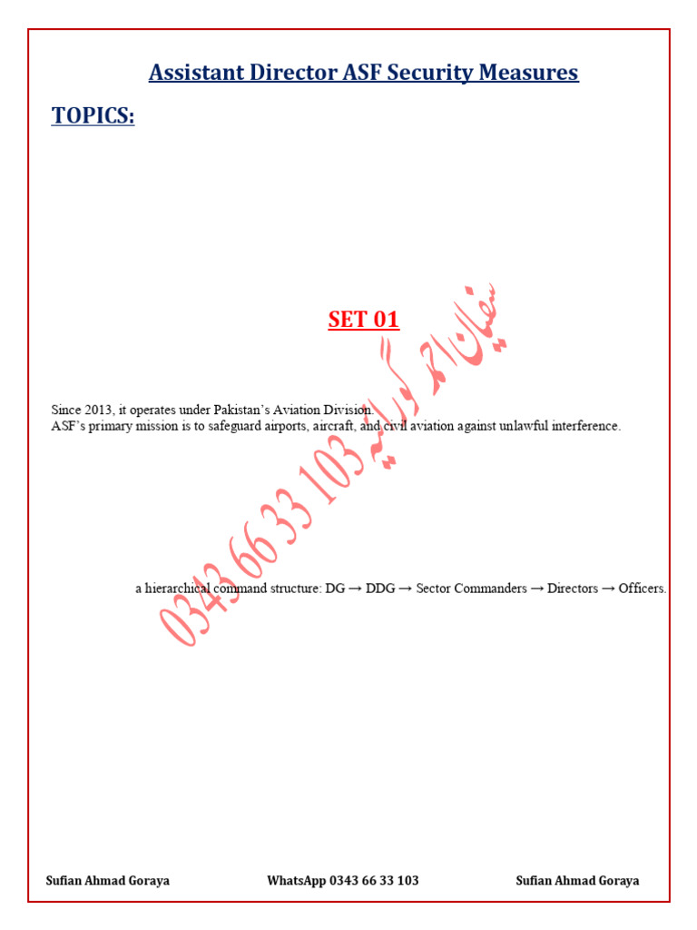 AD ASF Security Measures | PDF | Crimes | Crime & Violence