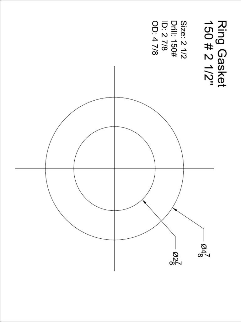 Standard Ring Gasket 150# Drill - 2.5 in | PDF