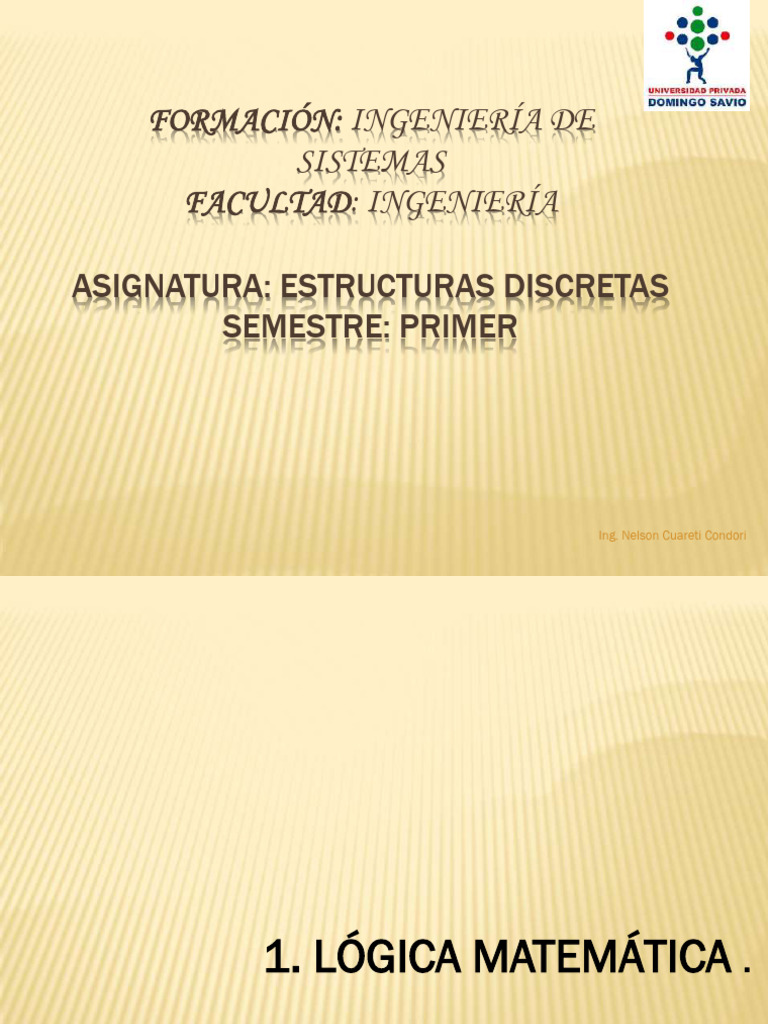 Presentacion 1...... | PDF | Proposición | Lógica