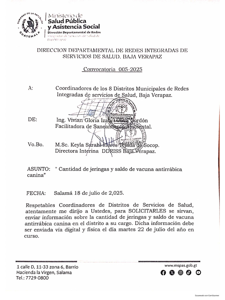 Oficio Circular 005-2025 | PDF