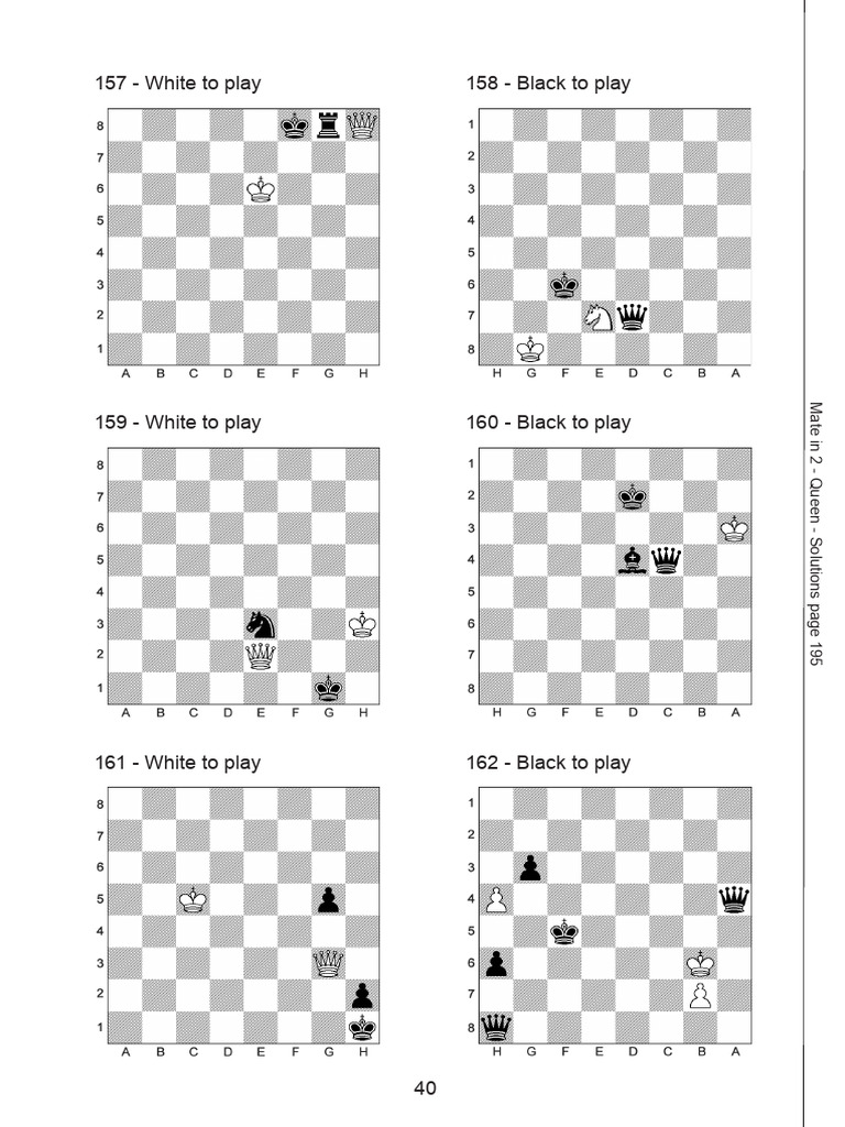Chess Puzzles: Mate in 2 Moves | PDF