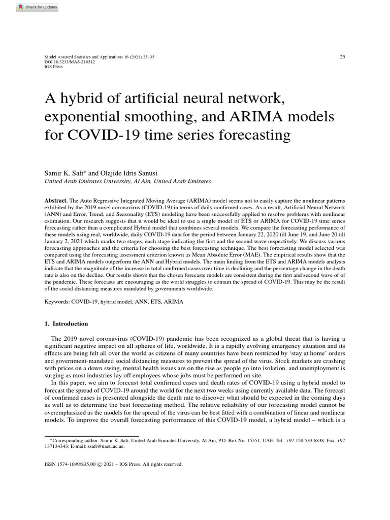 Safi Sanusi 2021 A Hybrid of Artificial Neural Network Exponential ...