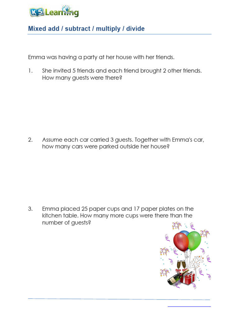Grade 3 Mixed Word Problems B | PDF